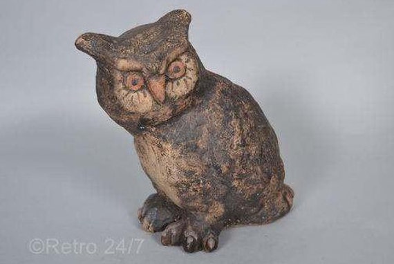 Tina & Thorsten Behrendt Worpswede pottery owl marked TT80 | Etsy