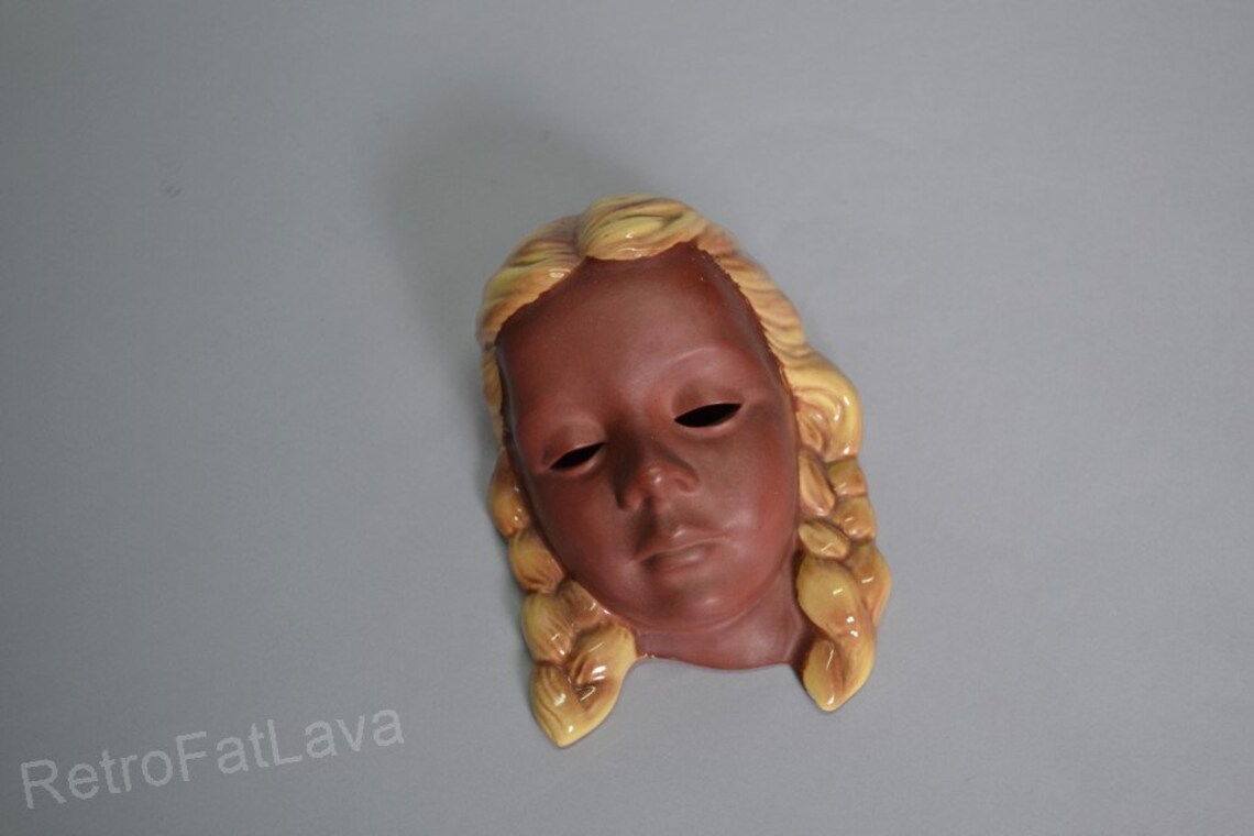 Fifties Mid Century Girl Wall Mask by the German Company - Etsy
