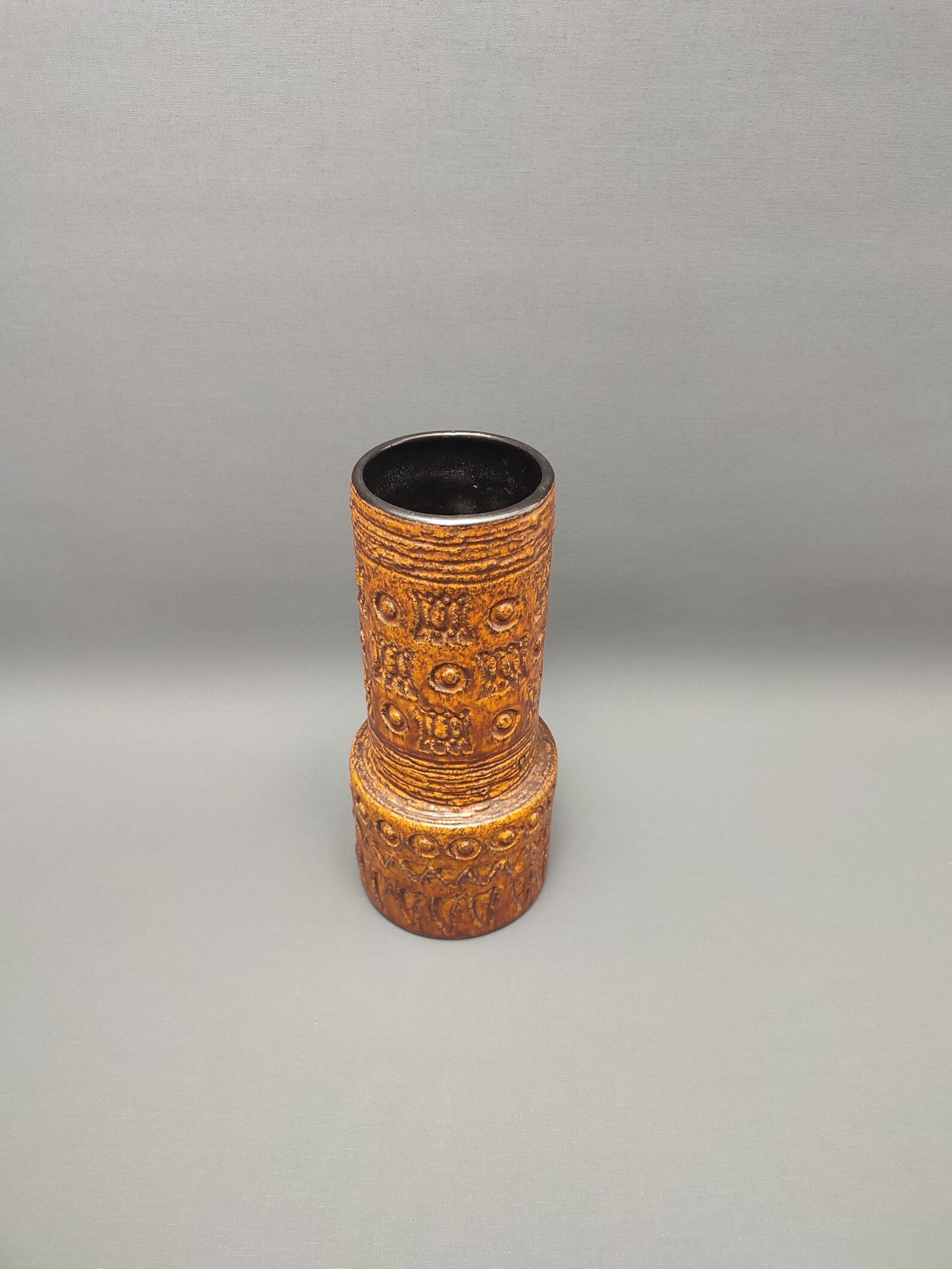 Matt Brown Glazed German Vase by Spara 612/25 - Vintage Retro - Etsy