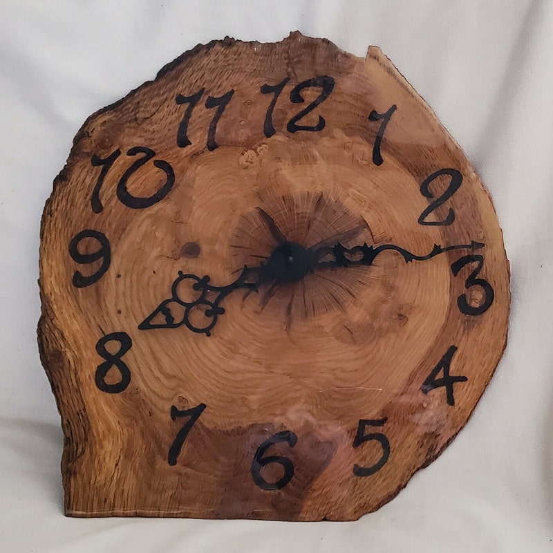 Resin and Wood Clock - Etsy