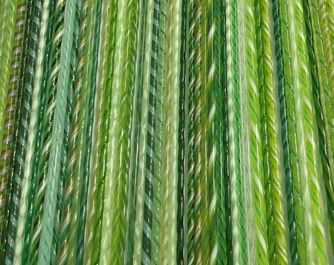 Five Green COE 90 Bullseye Glass Twistie Cane Lampwork Fusing Supply - Etsy