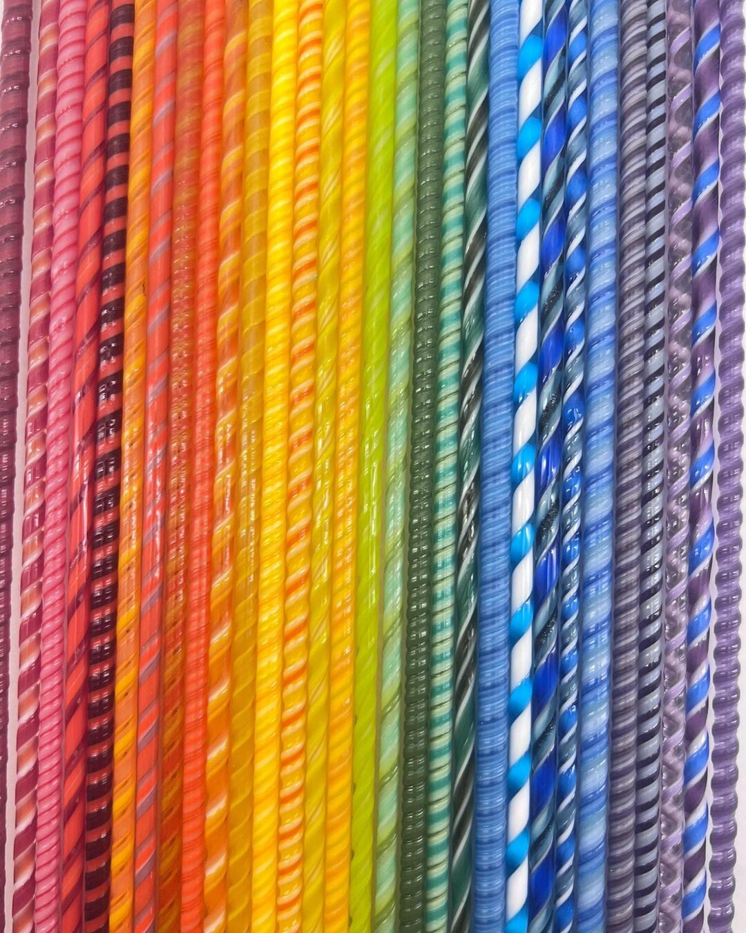 Bullseye Glass Fusible Twistie Canes - COE 90 - SIX 10 Inch - One of ...