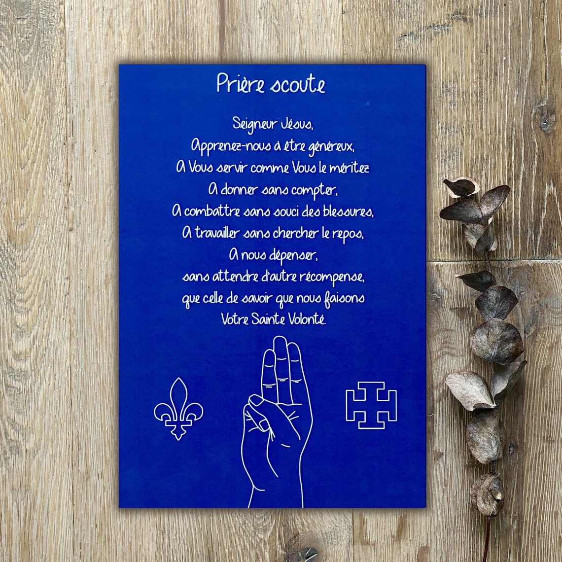 Toile Prière Scoute ou Promesse Scoute - Etsy France