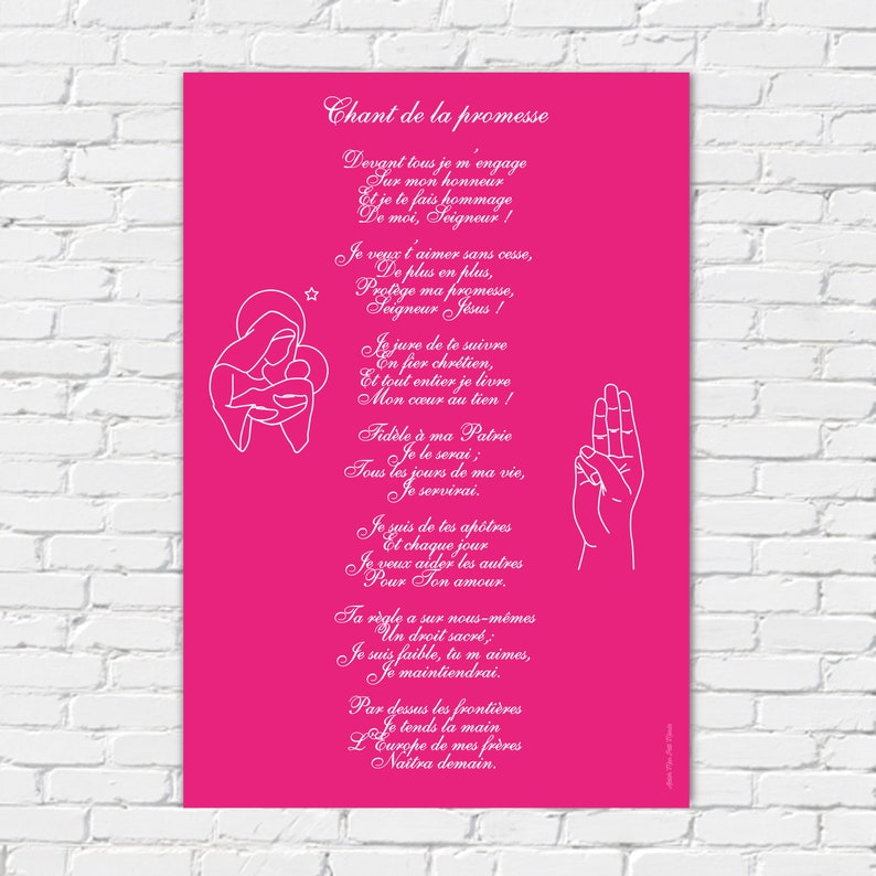 Toile Prière Scoute ou Promesse Scoute - Etsy France