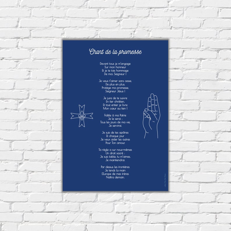 Toile Prière Scoute ou Promesse Scoute - Etsy France