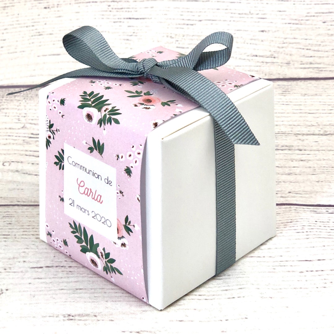 Box Dragees Cube Baptism or Communion, With Headband and Ribbon ...