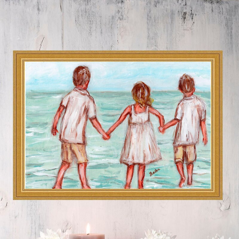 Brother and Sister Wall Art - Etsy