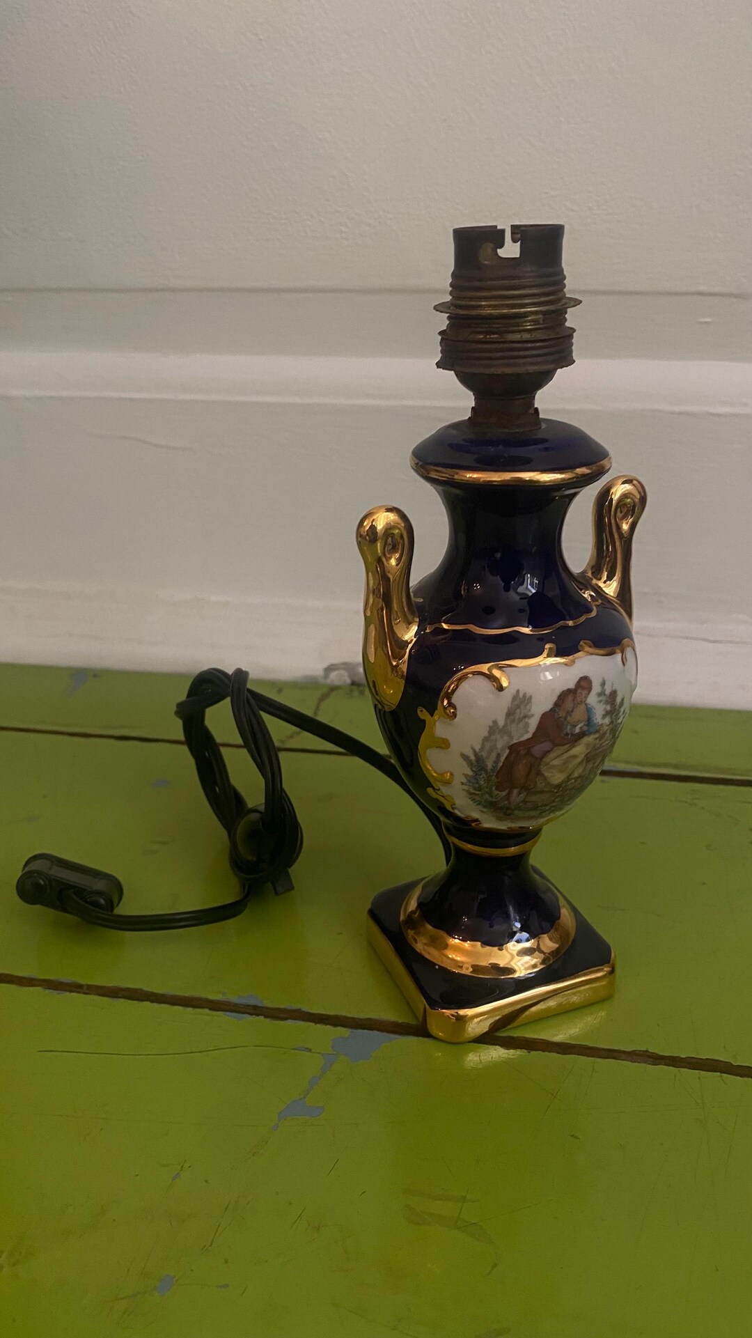 Antique French Vase Turned Into a Lamp Porcelain Limonges ? Hand ...
