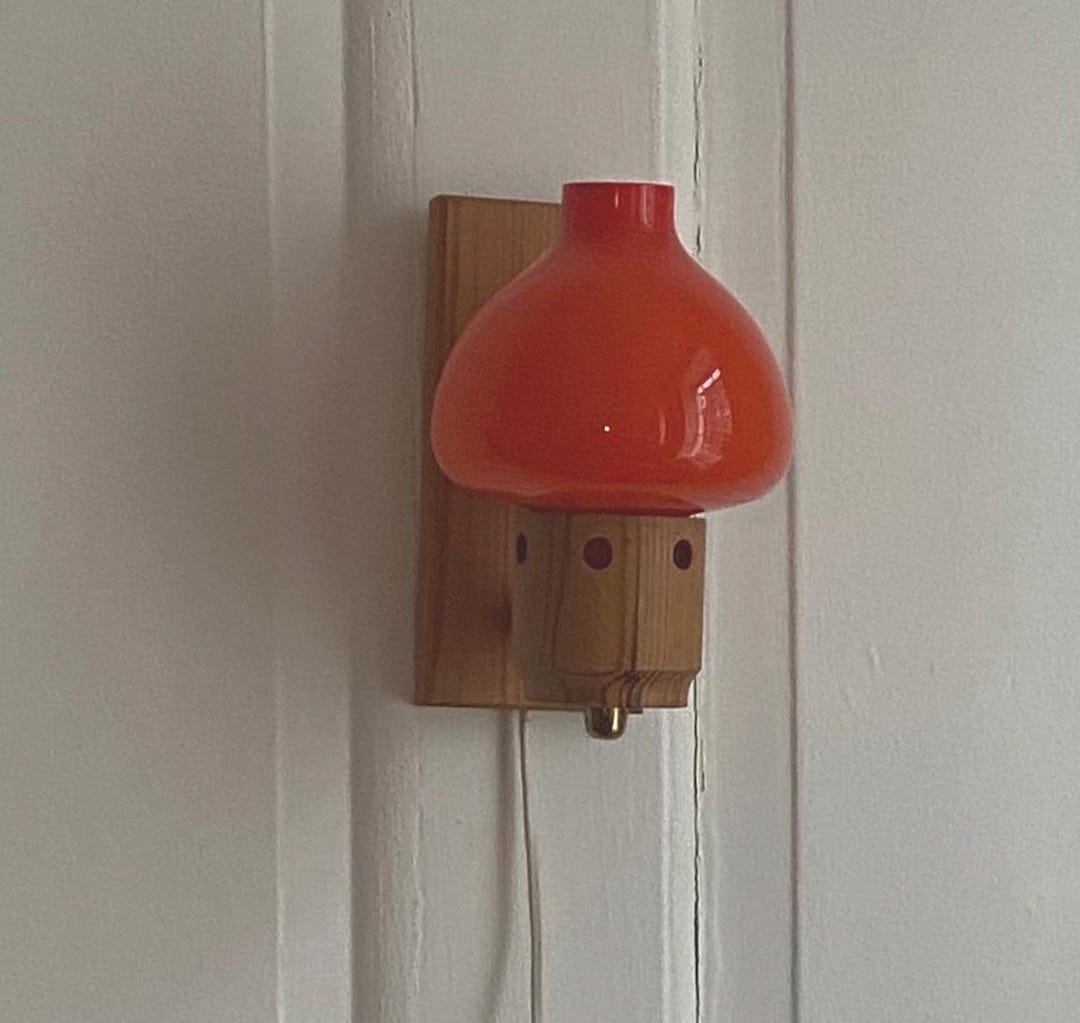 Vintage Markslöjd Boda Wall Lamp 1970s Scandinavian Mid-century Design ...