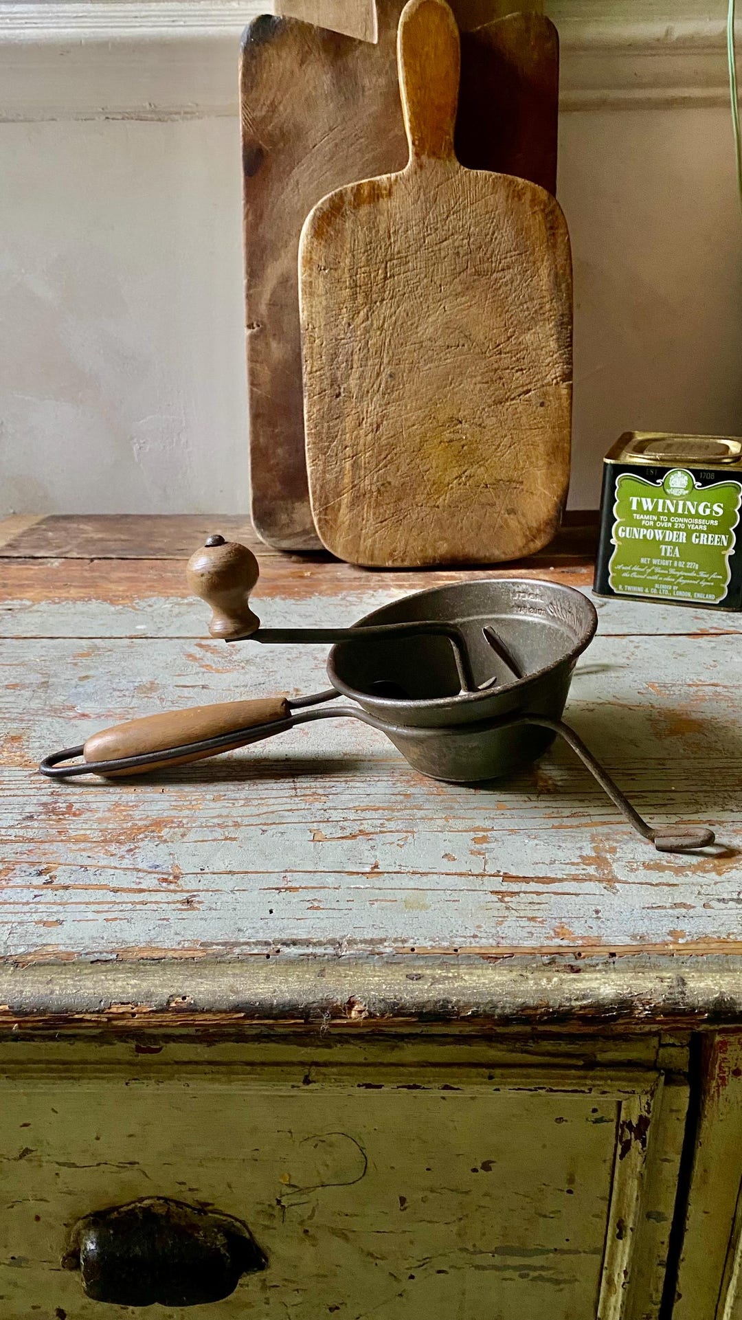 Antique French 1930s 1940s Moulinette Food Mill Vintage Collectible ...