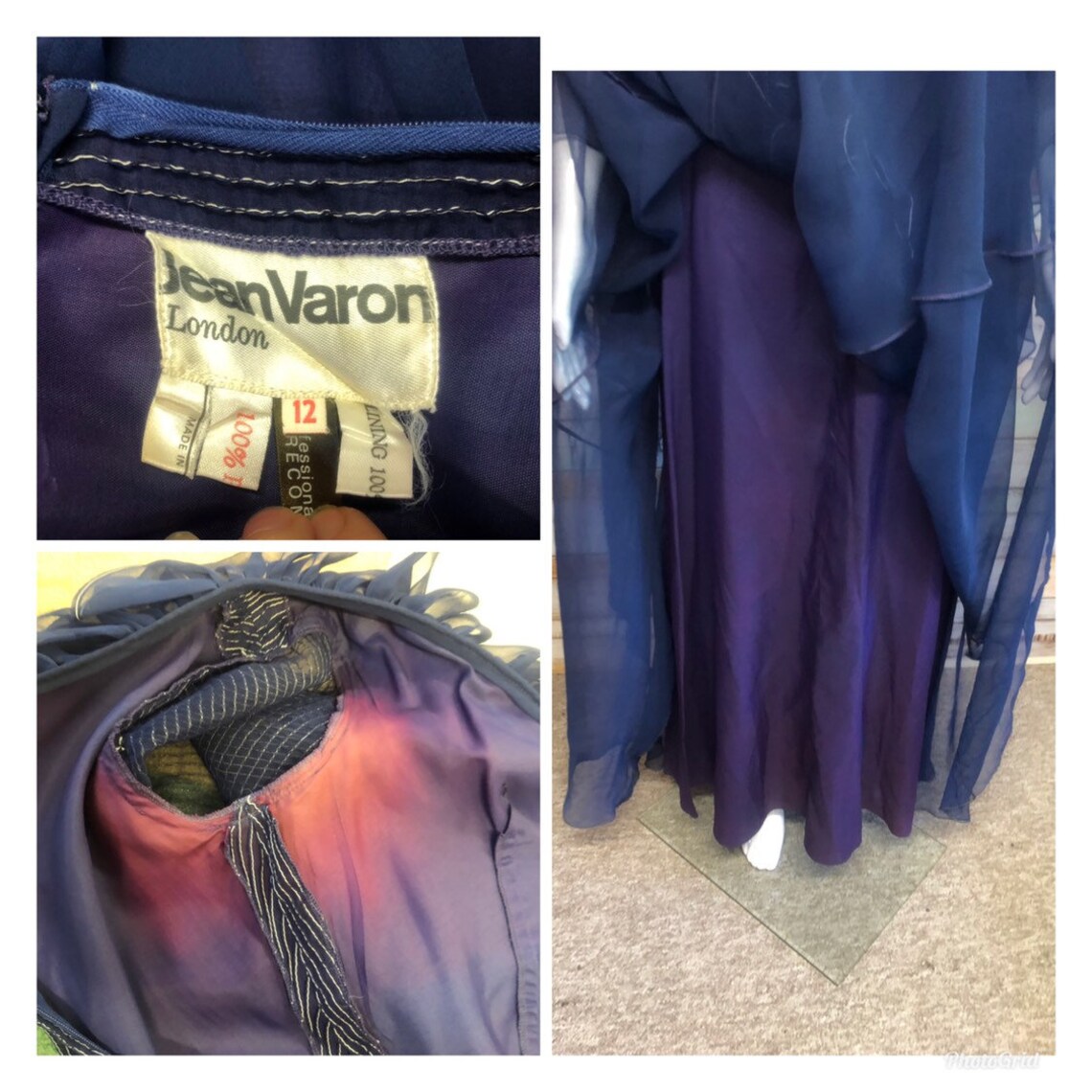 Gorgeous Vintage 'jean Varon London' Maxi Dress With - Etsy