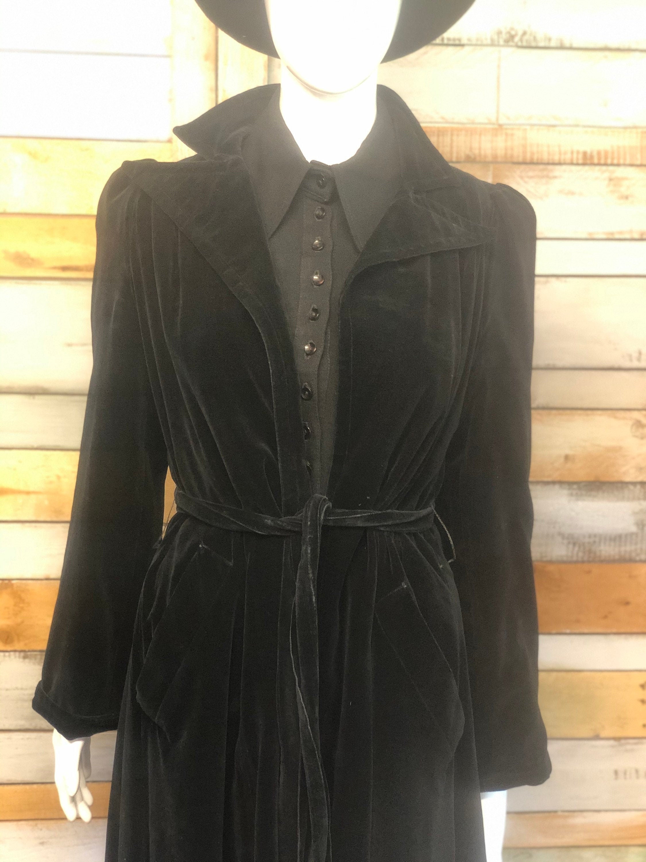 Rare Ossie Clark Velvet Full Length Coat - Etsy