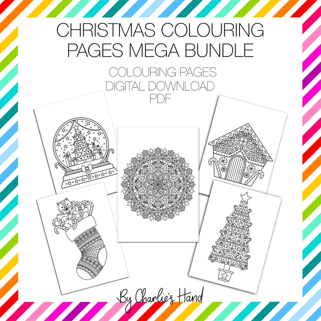 Christmas Colouring Pages Mega Bundle Pdf Digital Download - Etsy