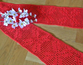 Deep Red Table Runner - Etsy
