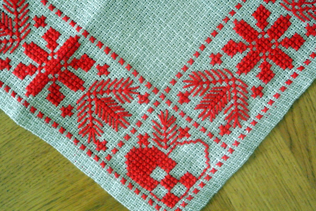 Exellently Well Done Vintage 1960s Handmade Tablet With Red Cross ...