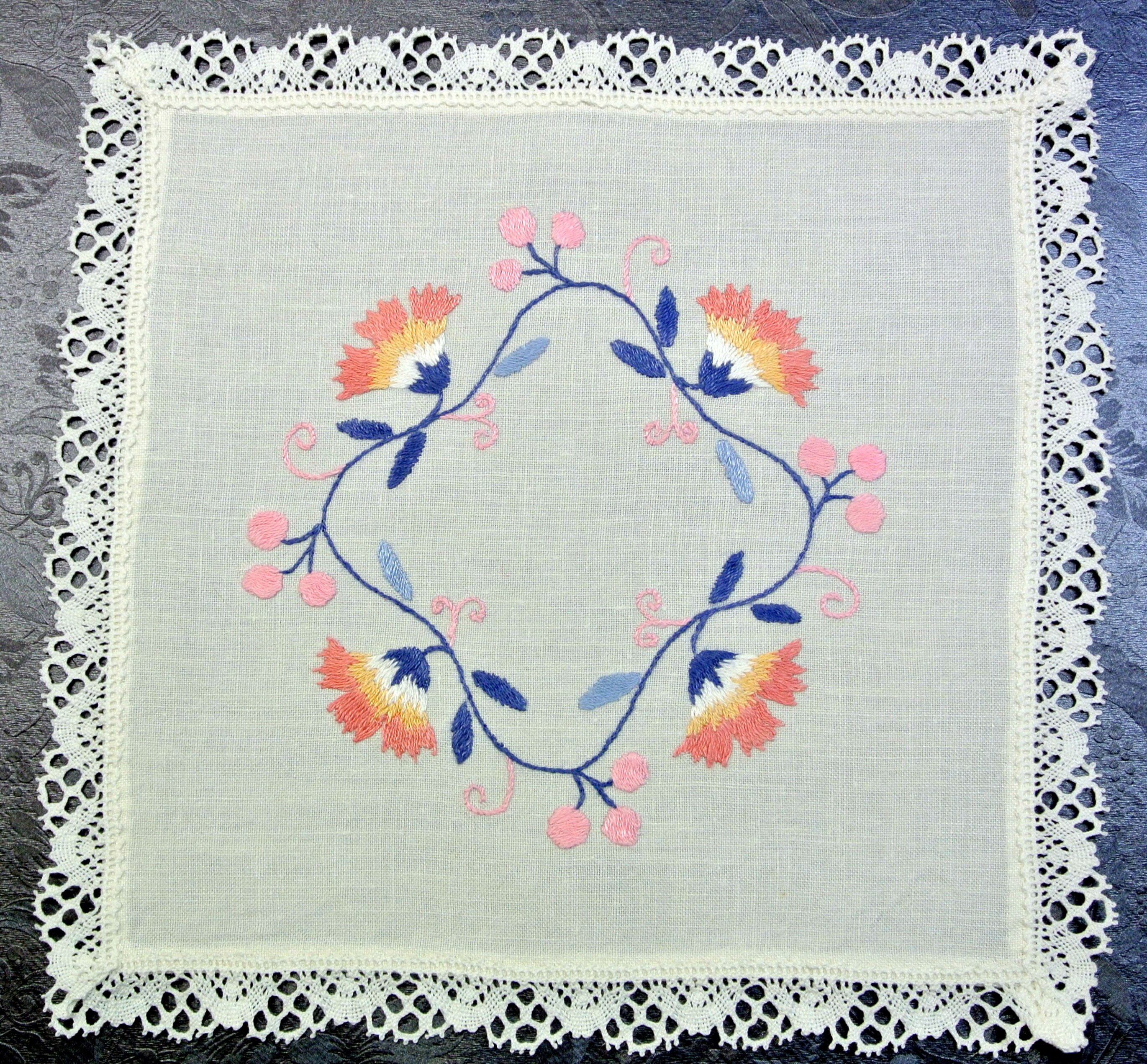 Well Done Vintage 1970s Tablet/ Table-cloth With Handmade - Etsy