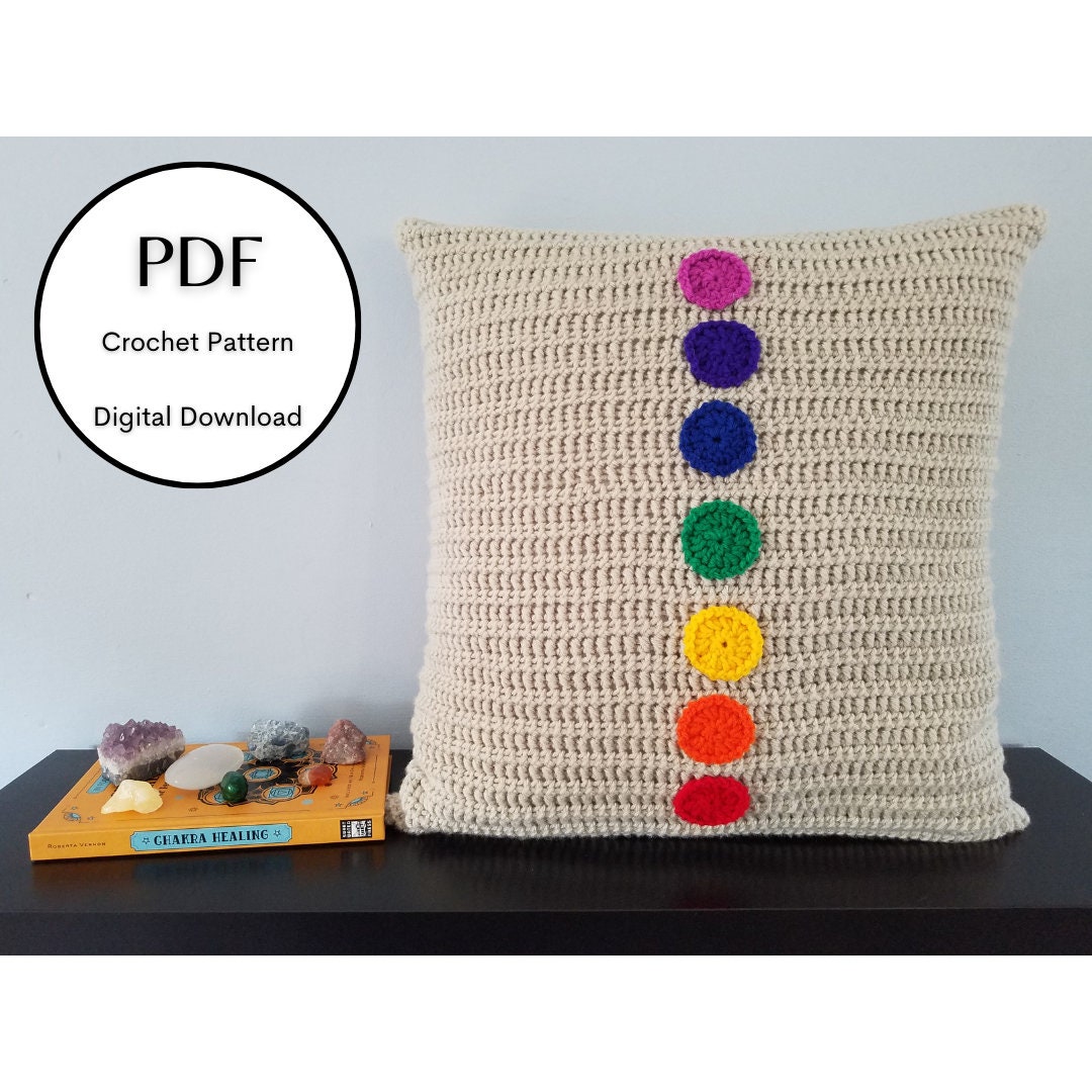 Crochet Chakra Meditation Pillow Pattern, Bolster Stitch (PDF) - Etsy