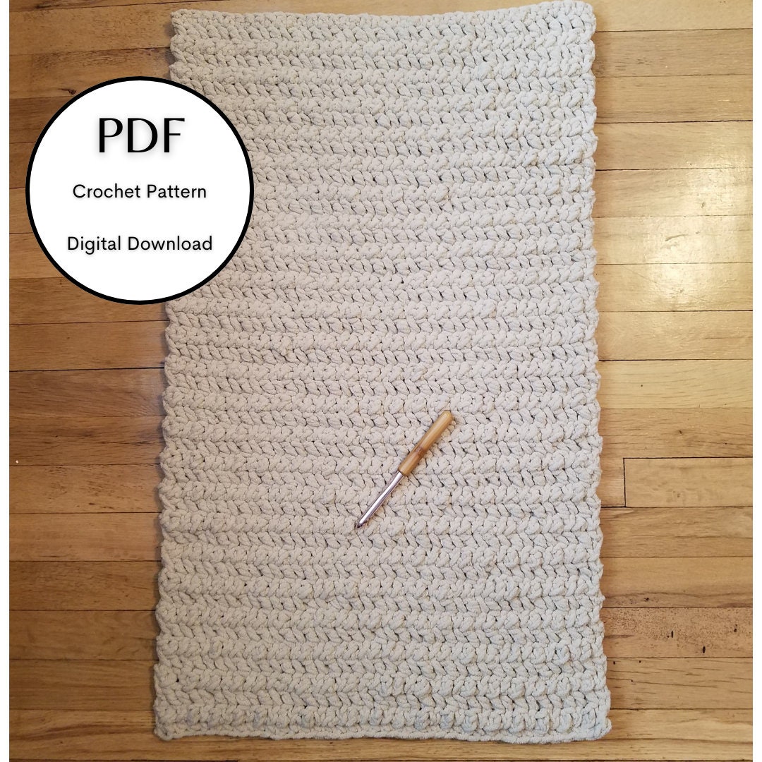 PATTERN, Crochet Bath Rug Pattern, Rug Pattern, Digital Download, PDF ...