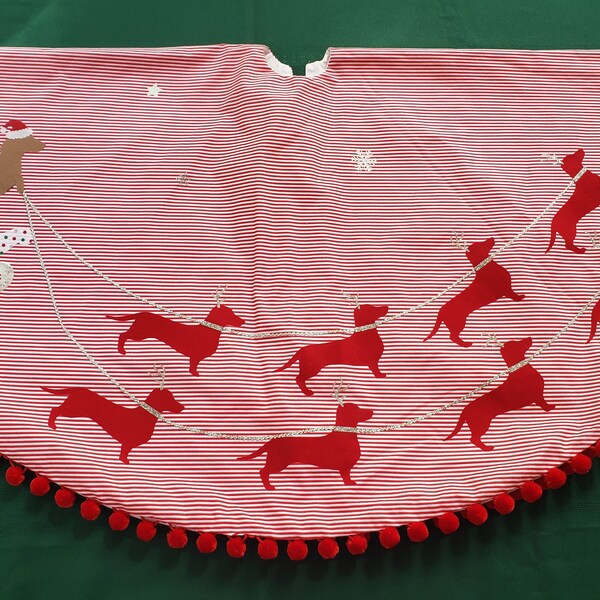 Christmas Tree Skirt Dog - Etsy