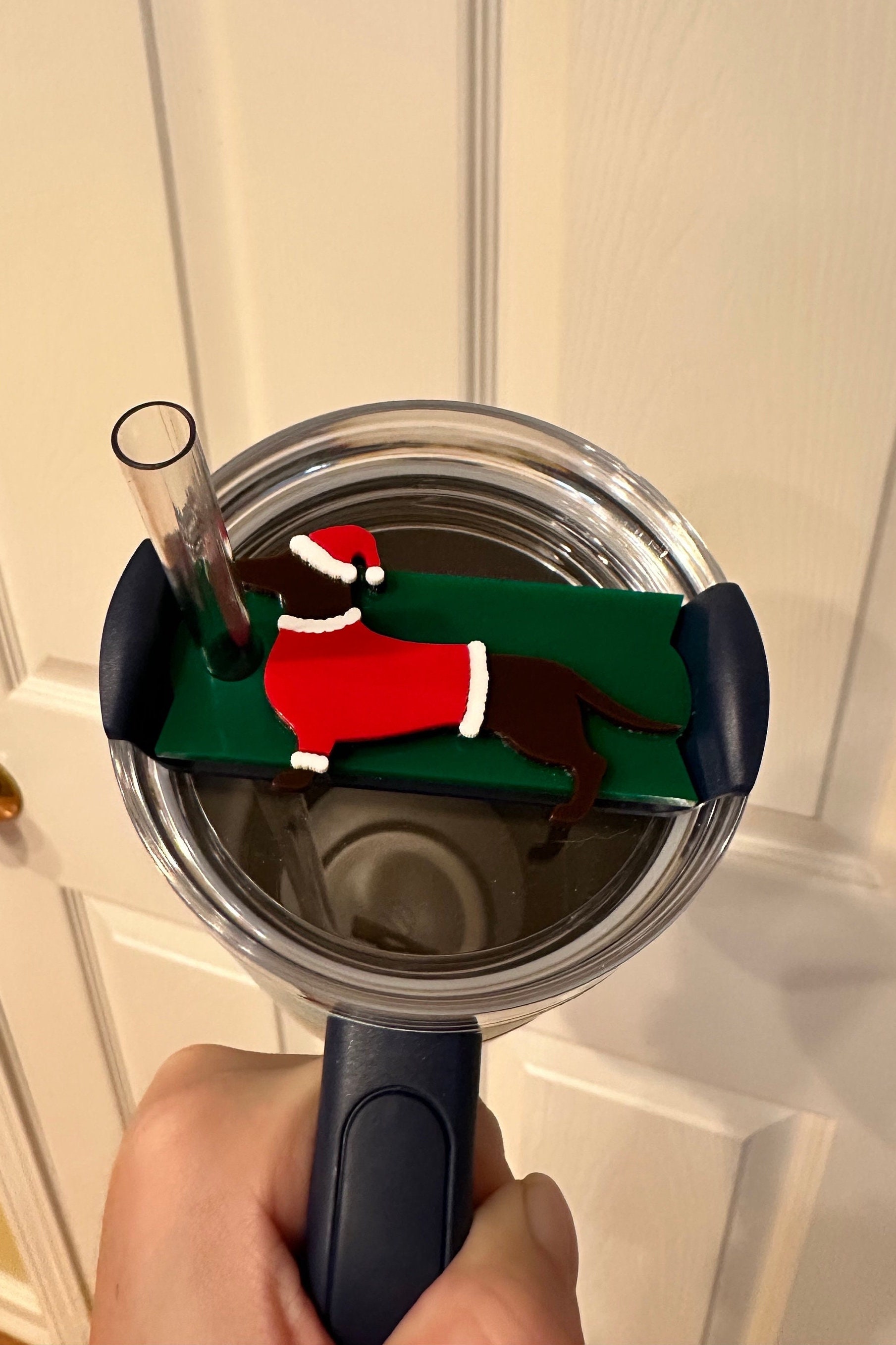 Dachshund Santa Stanley Cup Topper Quencher H2.0 Christmas Gift ...