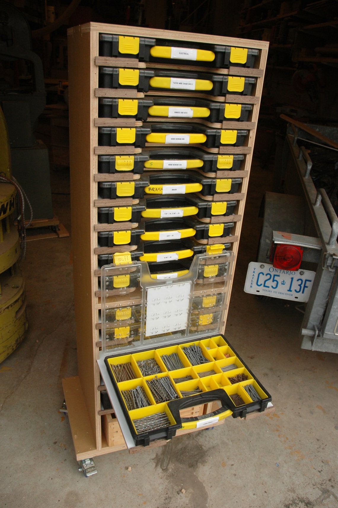 Mobile Modular Small Parts Rack PDF Plan - Inexpensive Adam Savage ...