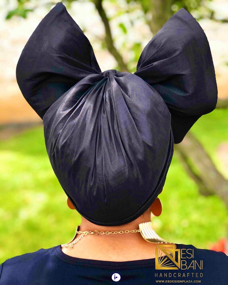 LEILA TURBAN HAT, Premade Turban Hat, Bow Turban Hat, Stretchy Turban ...