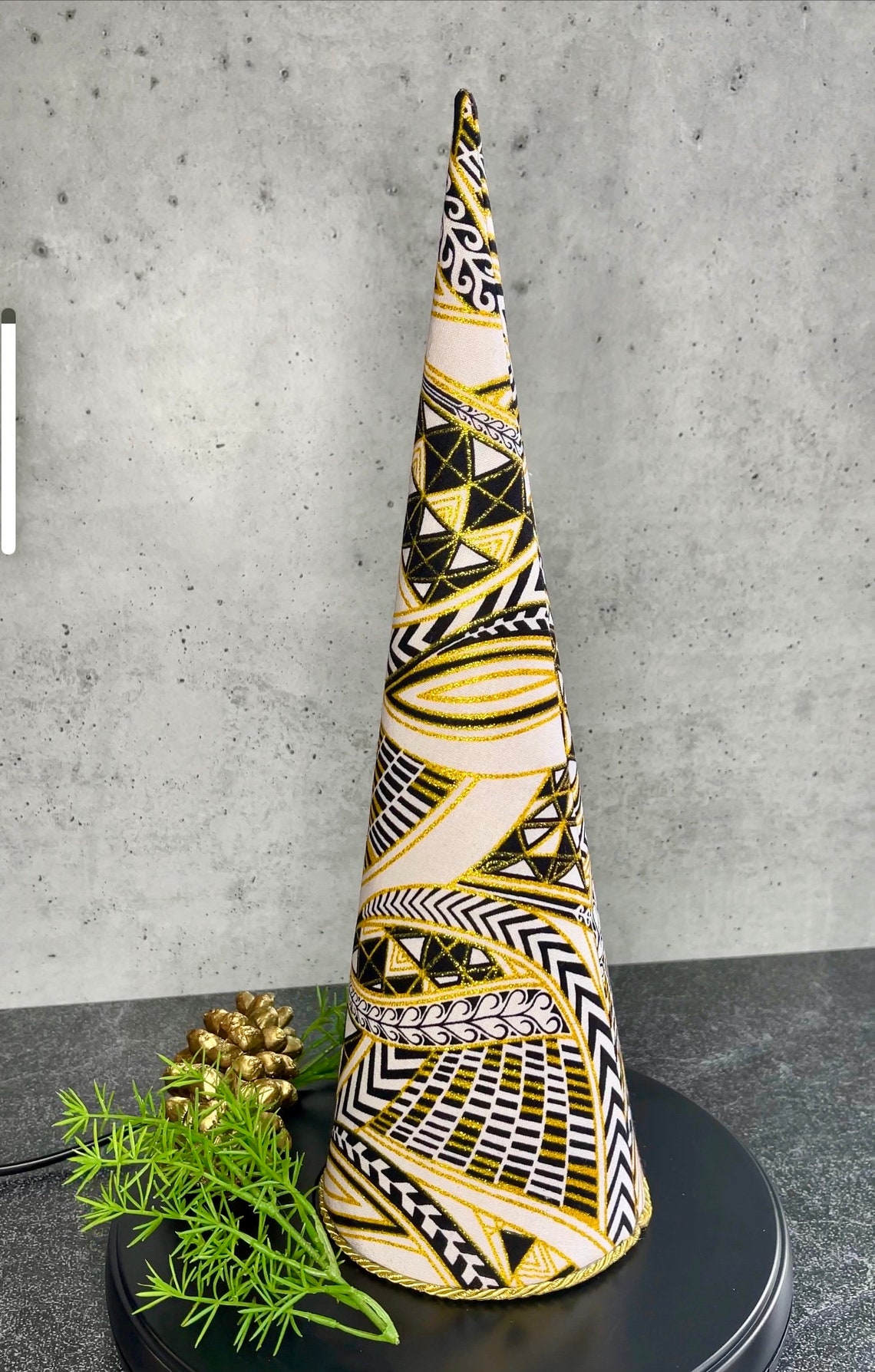 Kente Christmas Cone Trees, Fabric Holiday Trees, Graduated Size Trees ...