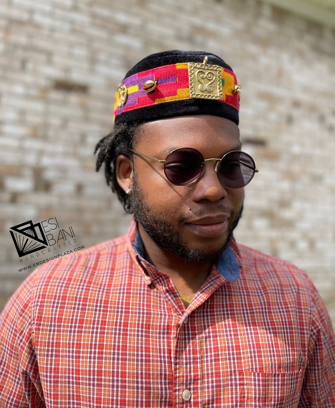 PRINCE ZELI KUFI Hat, African Kufi Hat, Men’s Hat, Kente Hat, Velvet ...