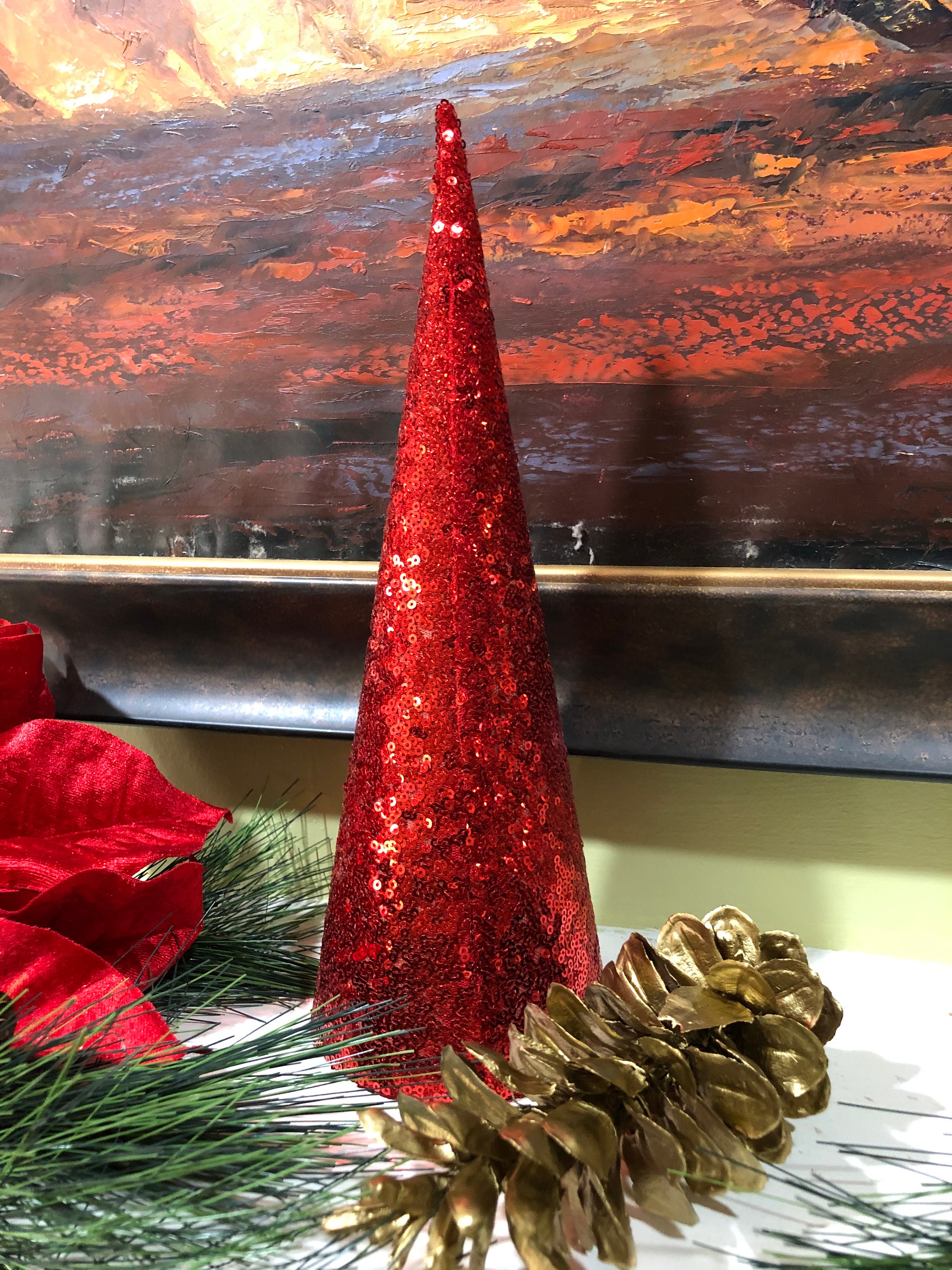Kente Christmas Cone Trees, Fabric Holiday Trees, Graduated Size Trees ...