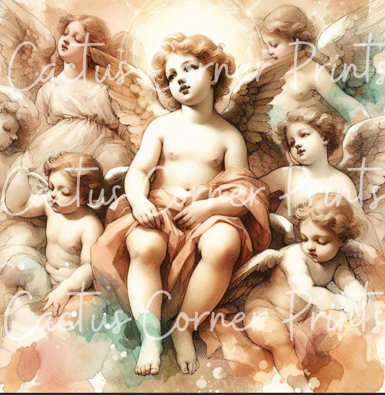 Angels, 3 Styles, Instant Download, Printable, Sublimation, Decoupage ...