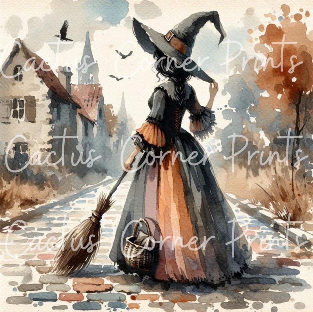 Witch & Black Cat Halloween Printable - Spooky Can Labels (digital ...