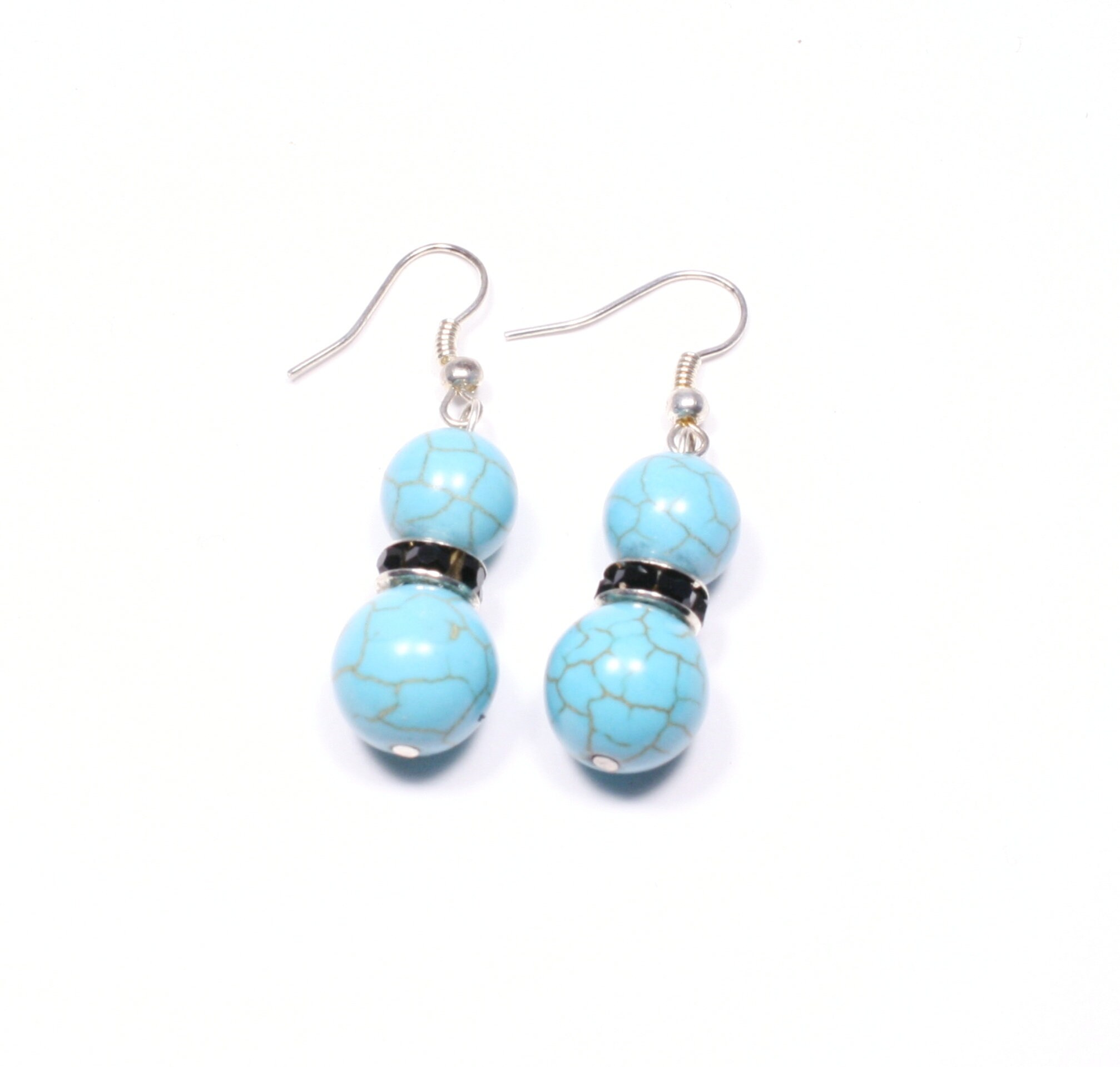 Turquoise Drop Earrings, Ladies Turquoise Earrings, Turquoise Dangles ...