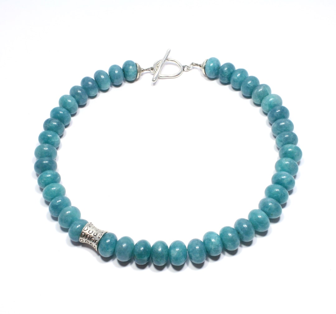 Collier Jade Bleu - Collier Pierre Bleue - Choker Bleu - Collier de ...