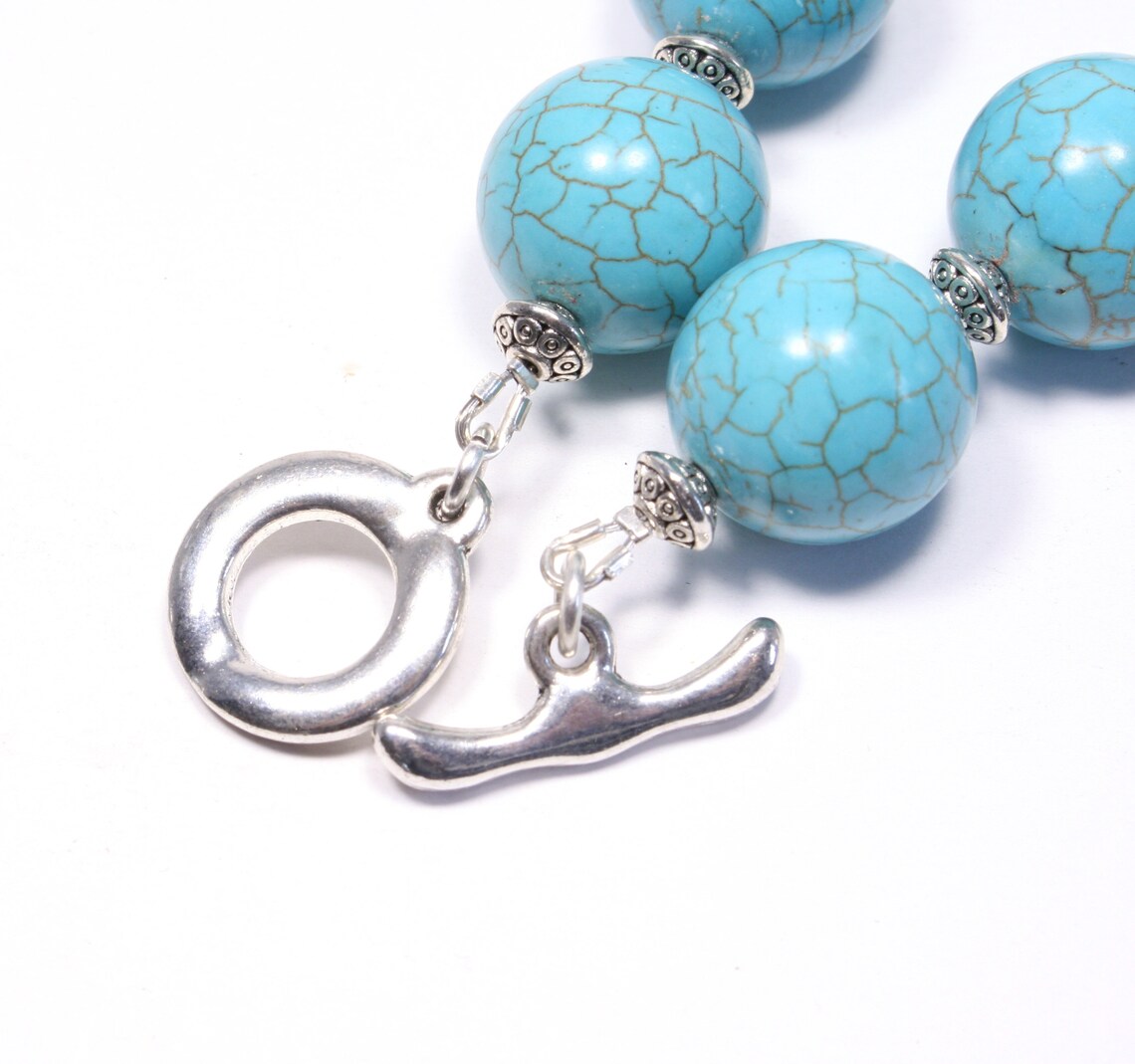 Turquoise Beaded Necklace Turquoise Jewelry Turquoise Statement ...