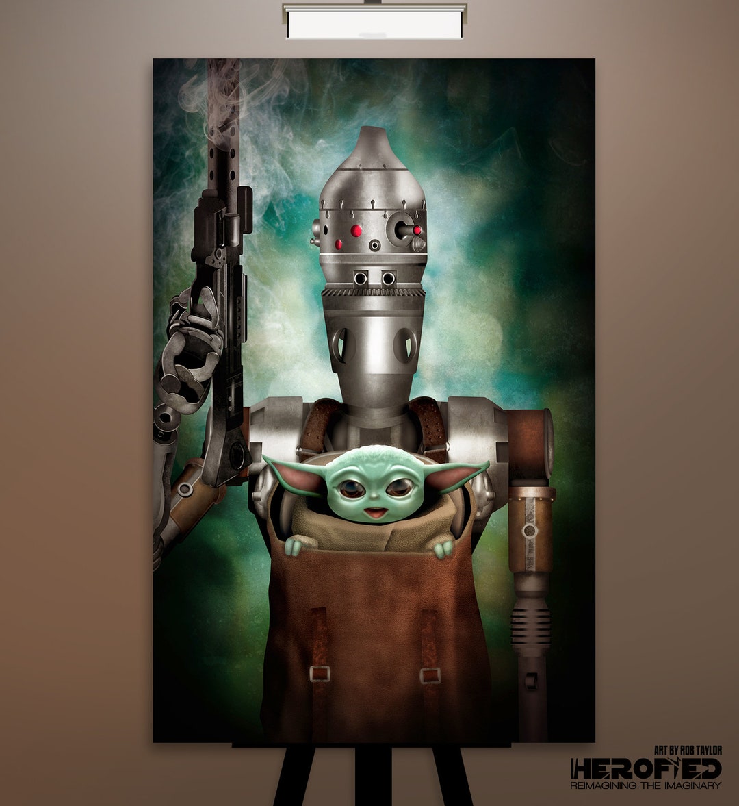 Grogu and IG-11 Star Wars: the Mandalorian Art Print by Herofied / "you ...