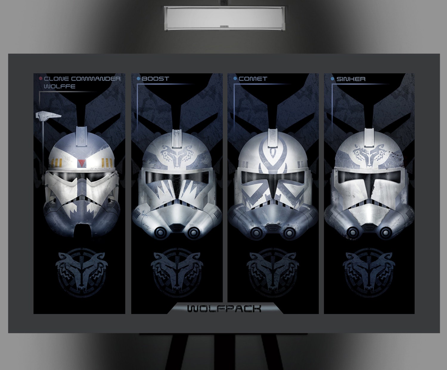 Star wars wolfpack logo keychain - varstone