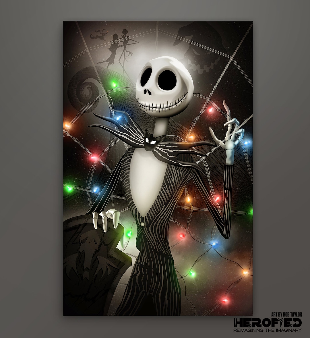 The Nightmare Before Christmas Inspired Art Print by Herofied / Metal ...