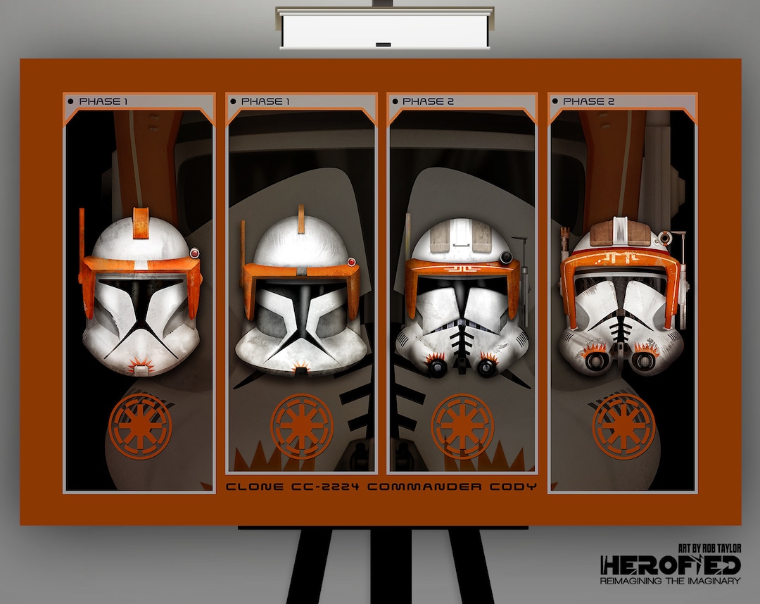 Star Wars commander Cody Helmet Composite Art Print / Clone Wars, Clone ...