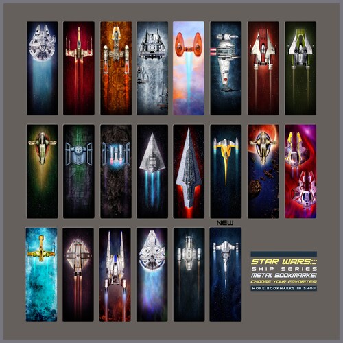 Metal Bookmarks Inspired by Star Wars Ships Choose Your - Etsy
