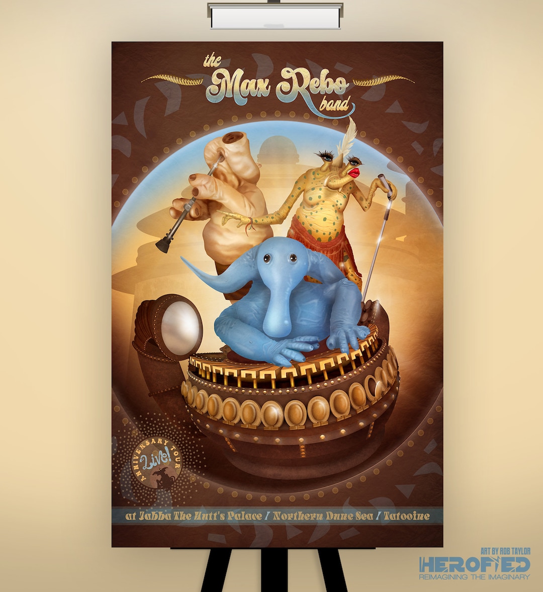 Star Wars Max Rebo Band Art Print by Herofied / Anniversary Artist ...