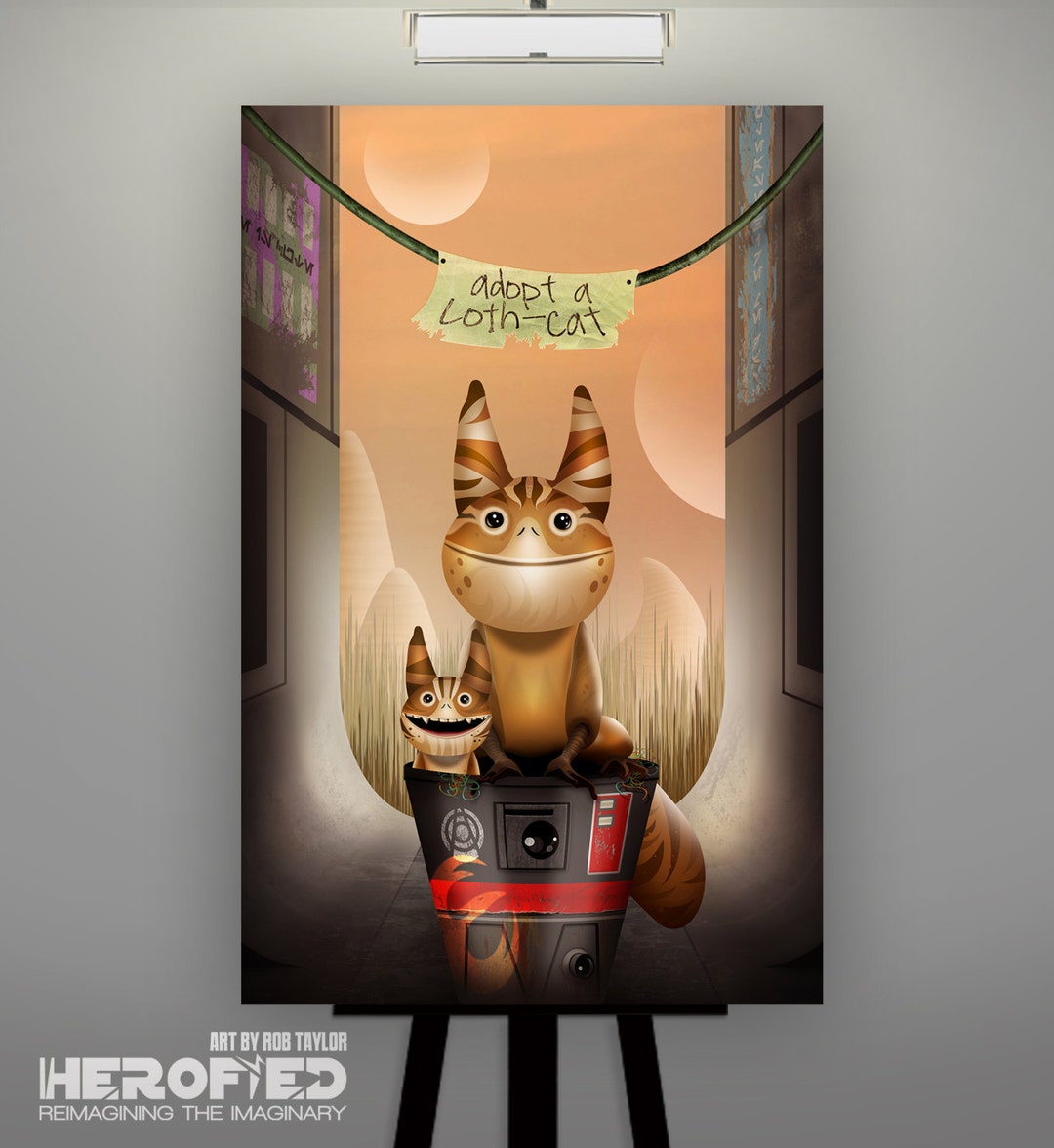 Star Wars Loth-cat Art Print by Herofied / "adopt a Loth-cat" / Rebels ...