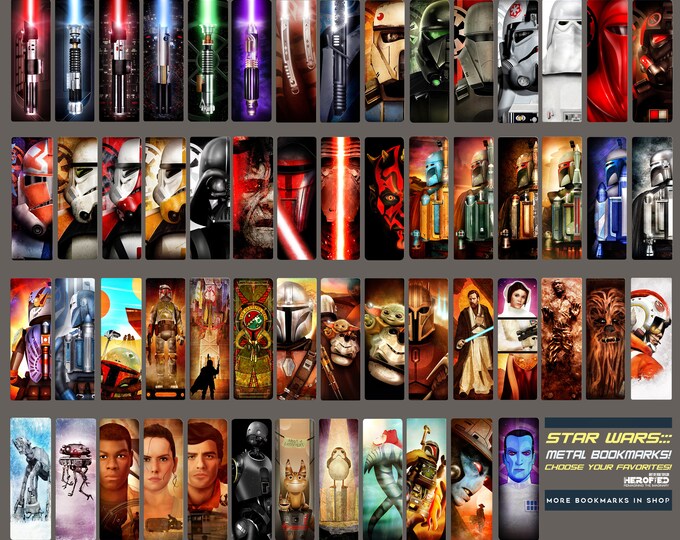 Metal Bookmarks Inspired by Star Wars Choose Your Bookmark Designs ...