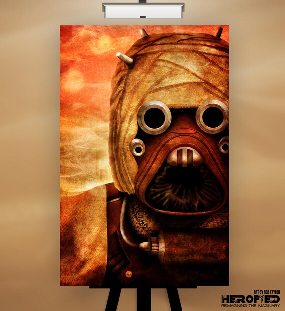 Star Wars Tusken Raider Art Print by Herofied / A New Hope - Etsy