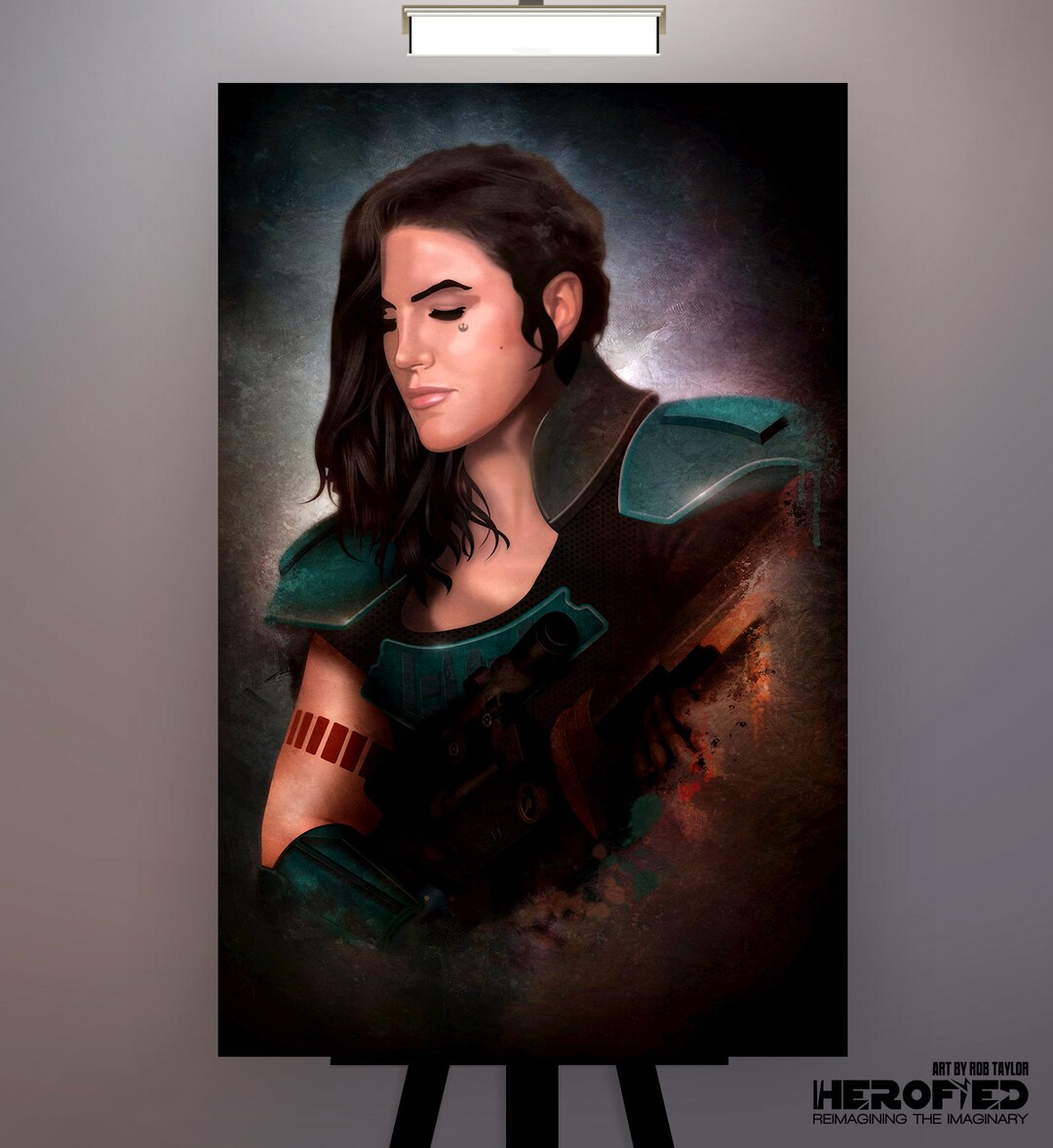 Star Wars: the Mandalorian Cara Dune Art Print by Herofied / Material ...