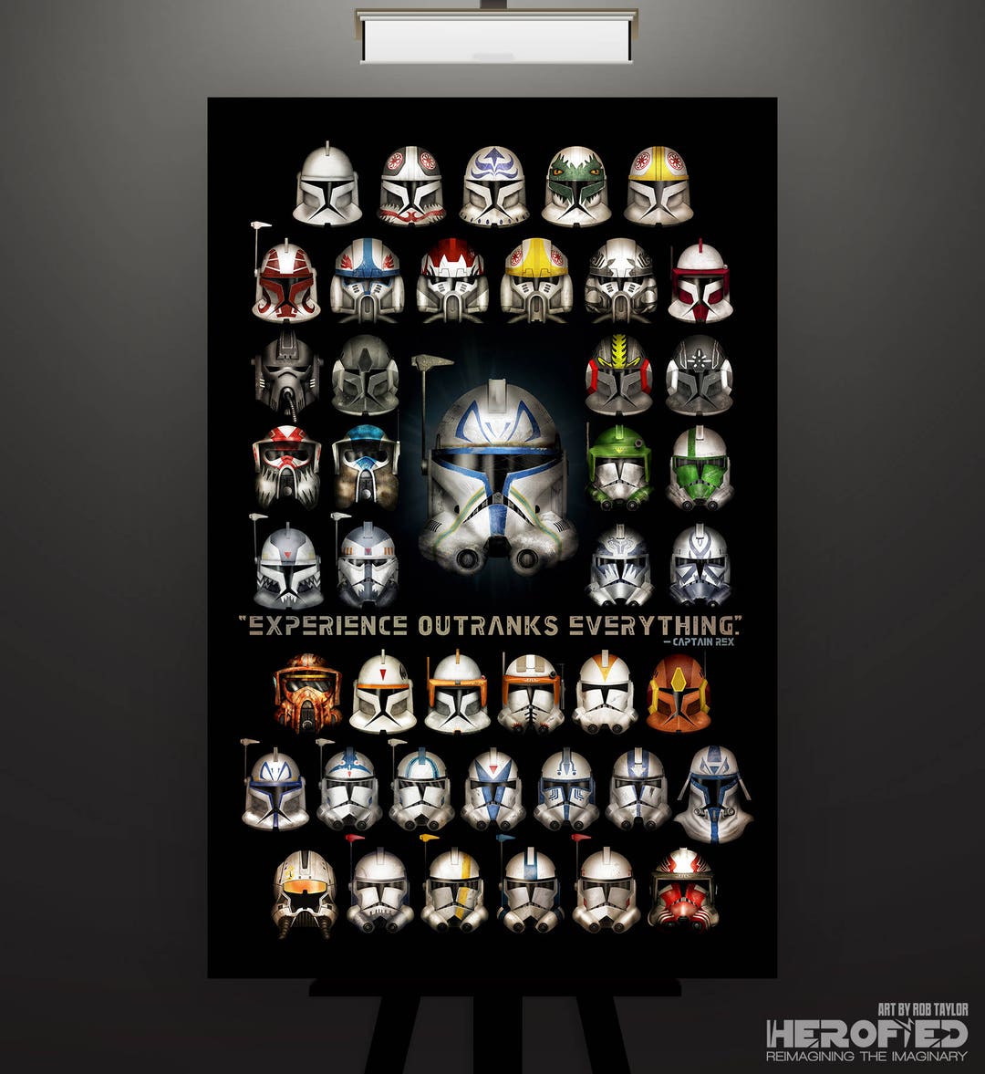 Star Wars Clone Trooper helmet Composite 2 of 7 / Clone Wars Art Print ...