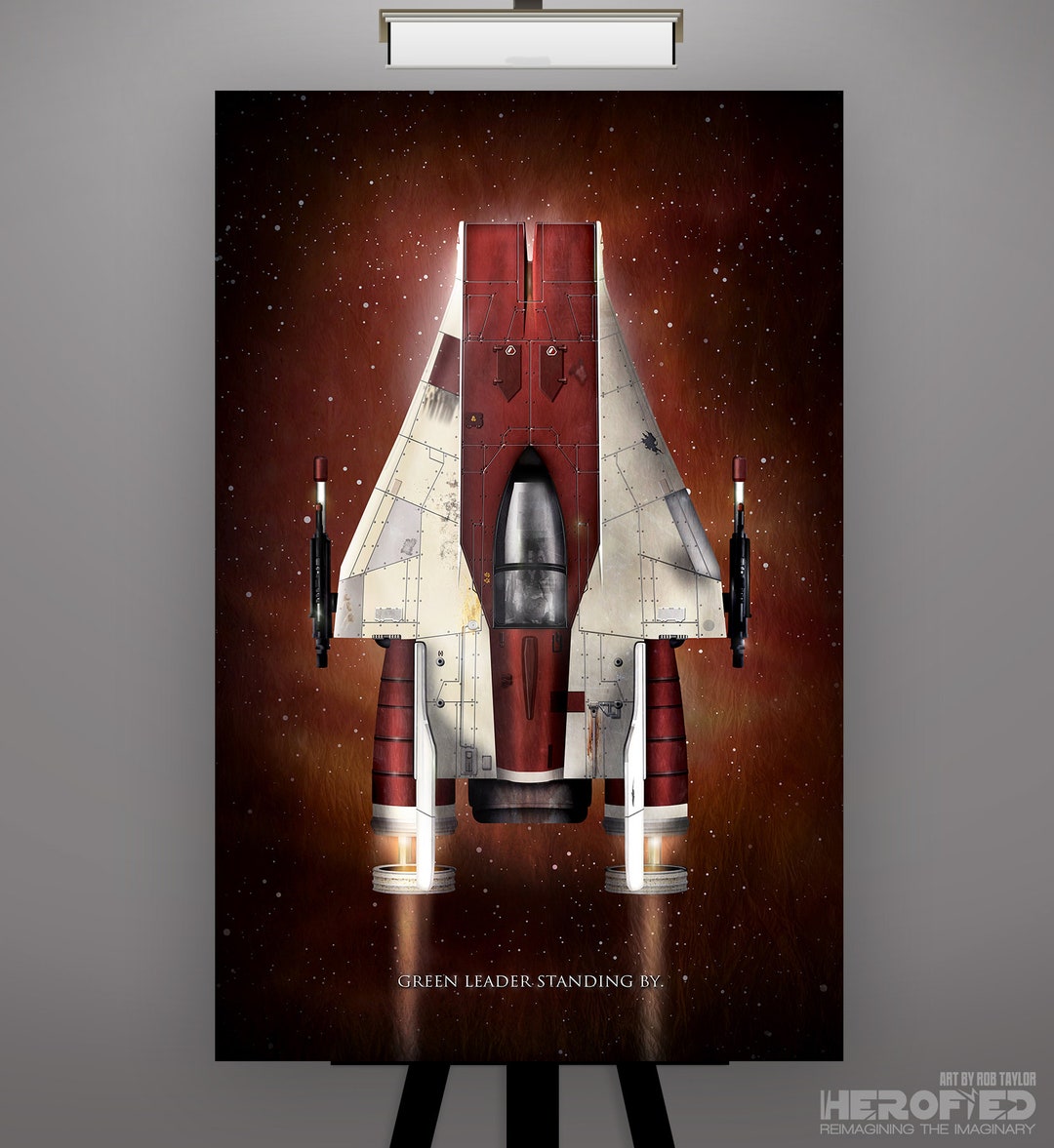 Star Wars A-wing Art Print by Herofied / Material Options Also Include ...