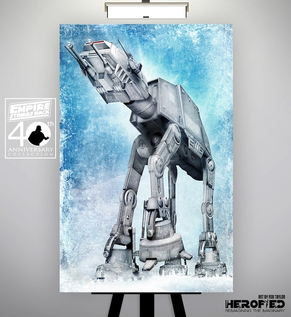 Star Wars AT-AT Art Print by Herofied / Options Also Include | Etsy
