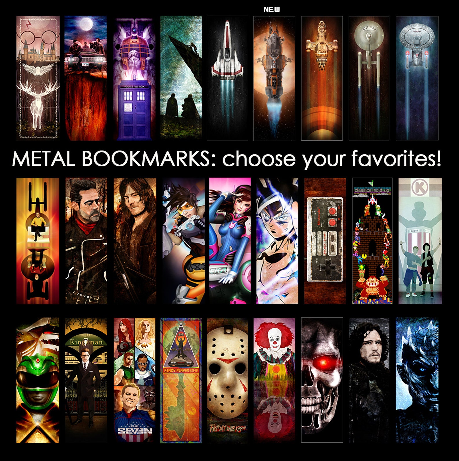 Metal Bookmarks Choose Your Bookmark Designs / Iconic Pop - Etsy