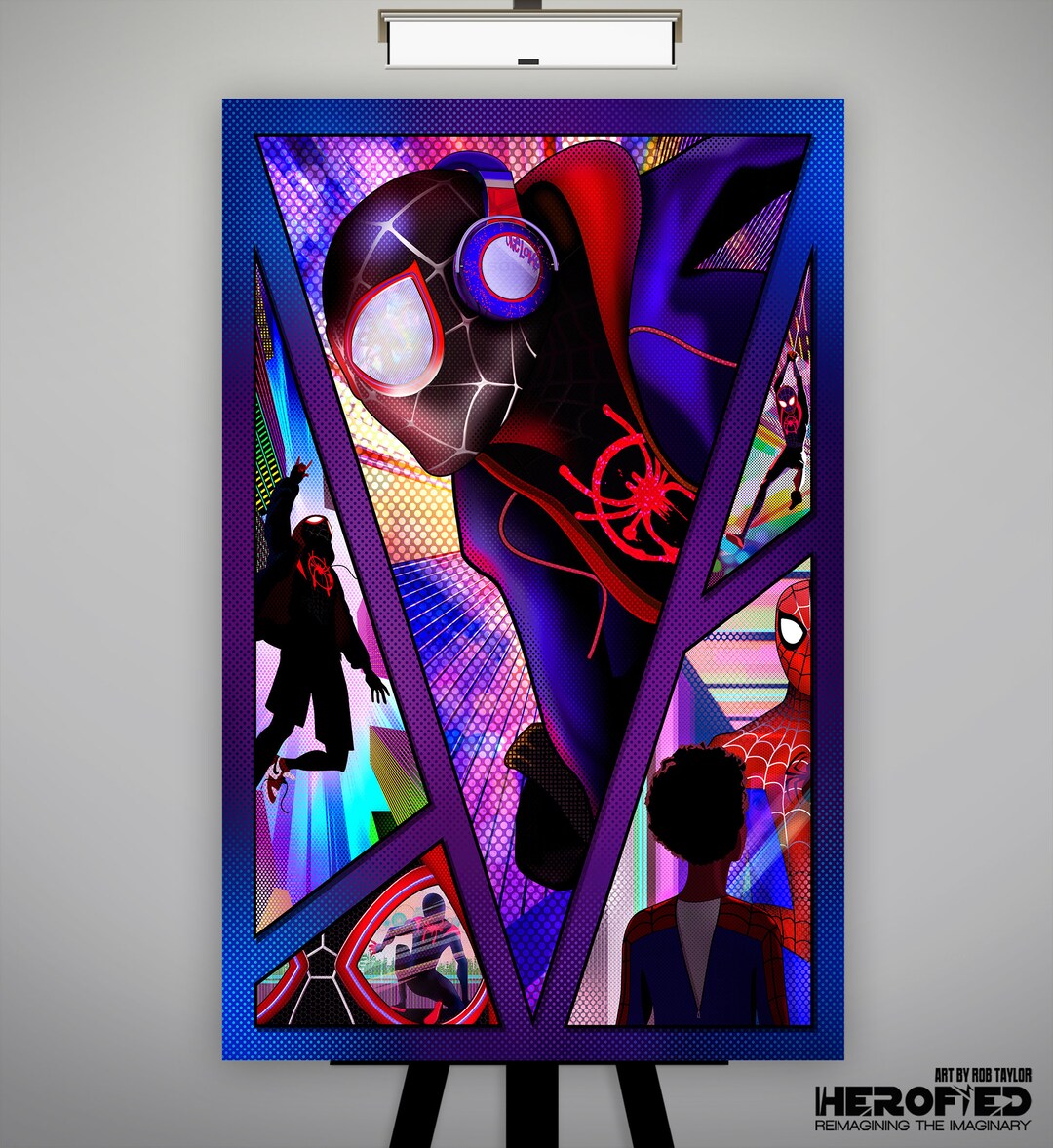 Into the Spider-verse "miles Morales" Spider-man Art Print by Herofied ...