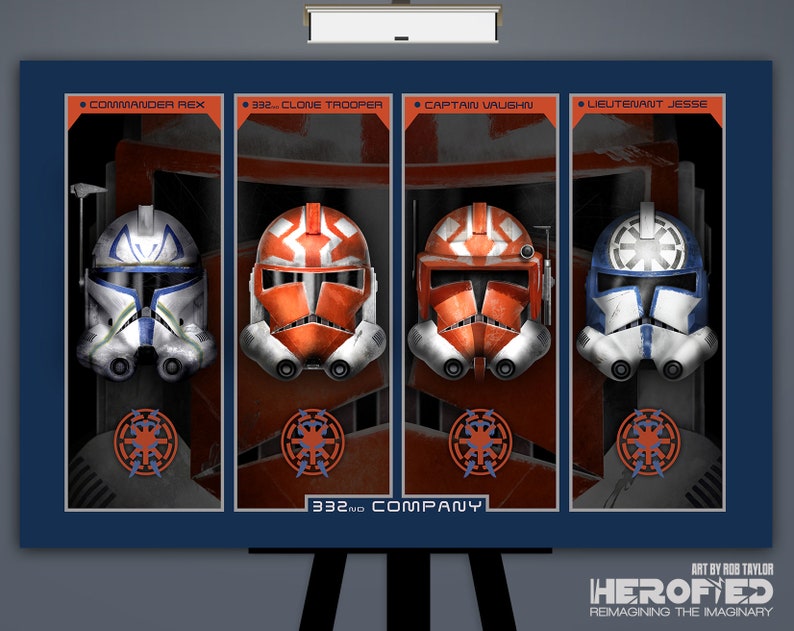 Star Wars the Clone Wars 332nd Company Composite Art Print by - Etsy